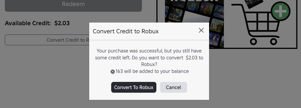 Convert Roblox Gift Card Credit to Robux – Roblox-support