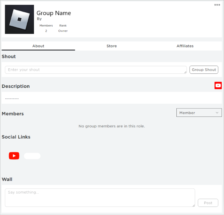 Social Links on Group Descriptions – Roblox Desteği