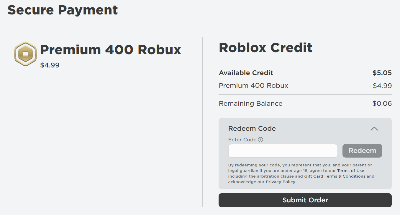 Managing and spending your Roblox Credit – Roblox Support